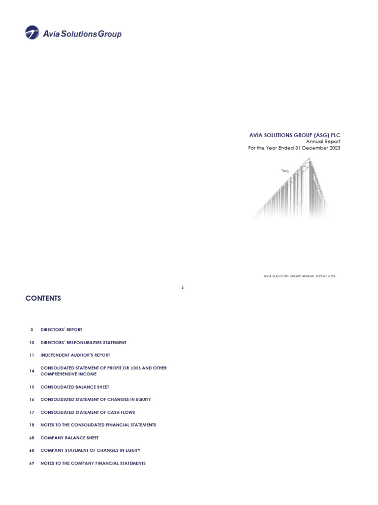Avia Solutions Group (Asg) PLC Annual Report For The Year Ended 31 ...