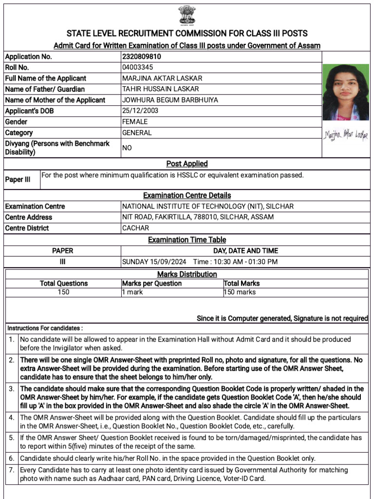 Slrc Class III | PDF