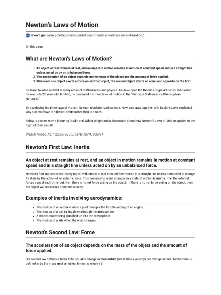Understanding Newton's Laws of Motion | PDF | Force | Inertia
