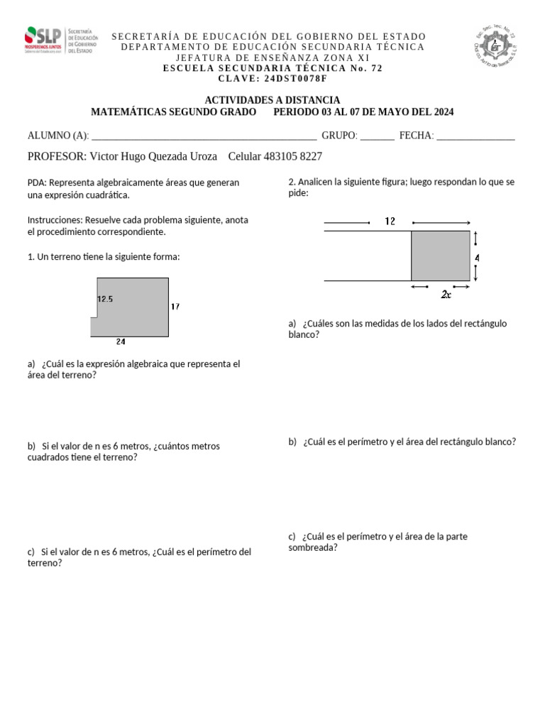 ACTIVIDADES 2DO SEMANA 03a07jun | PDF