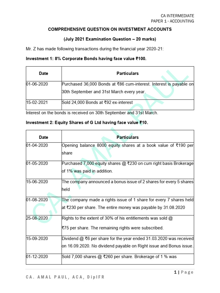 ICAI Kottayam Material 276122 | PDF | Investing | Dividend