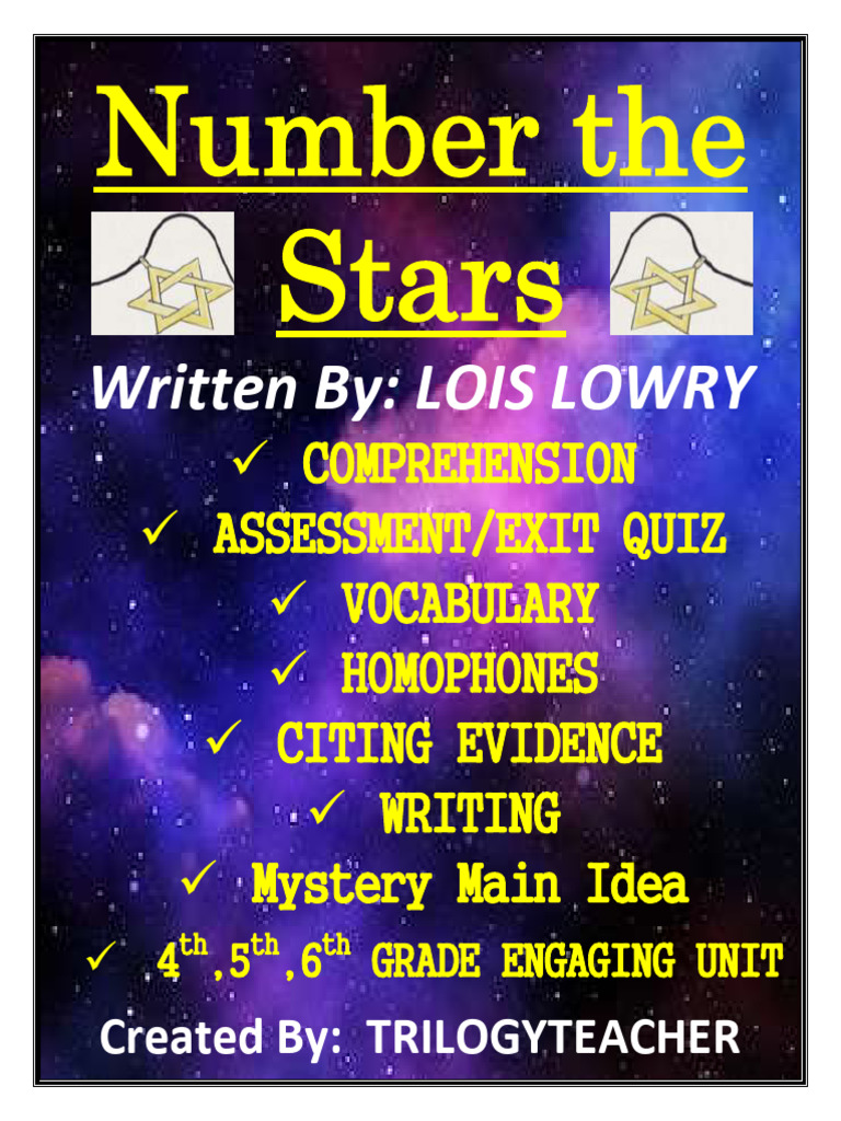 Number The Stars: Written By: LOIS LOWRY | PDF | Language Arts & Discipline