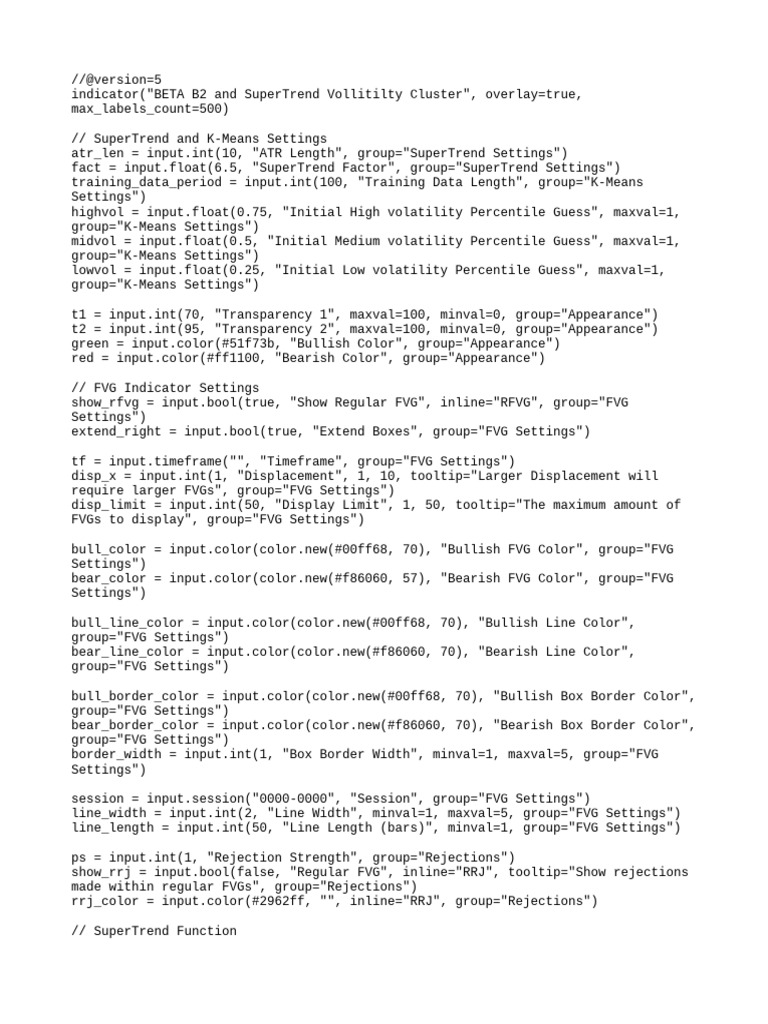 BETA B2 and SuperTrend Vollitilty Cluster | PDF | Financial Economics | Private Sector