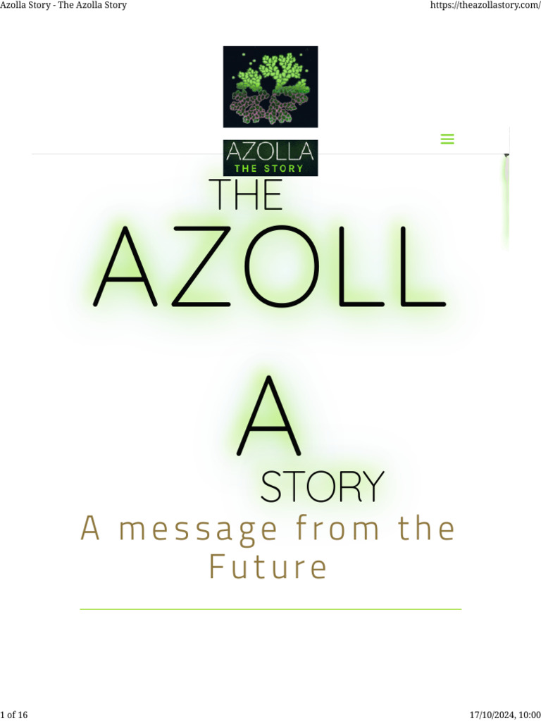 Azolla Story - The Azolla Story | PDF | Fertilizer | Carbon Sequestration