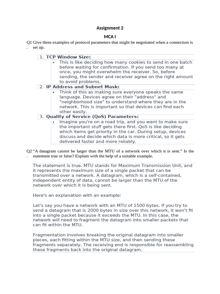 Protocol Parameters & Networking Concepts | PDF | Transmission Control Protocol | Internet Protocols