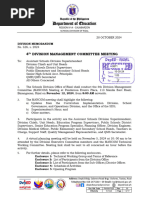 Division Memorandum - 16 Second City FPTA General Assembly | PDF ...
