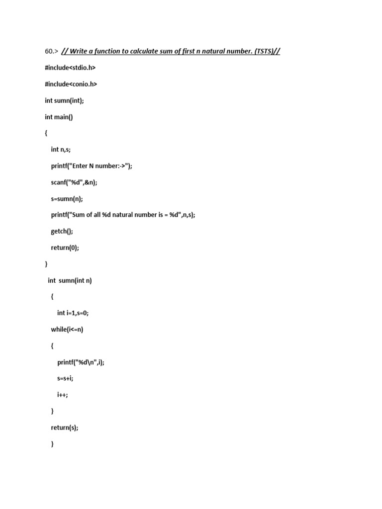 write-a-function-to-calculate-sum-of-first-n-natural-number-tsts