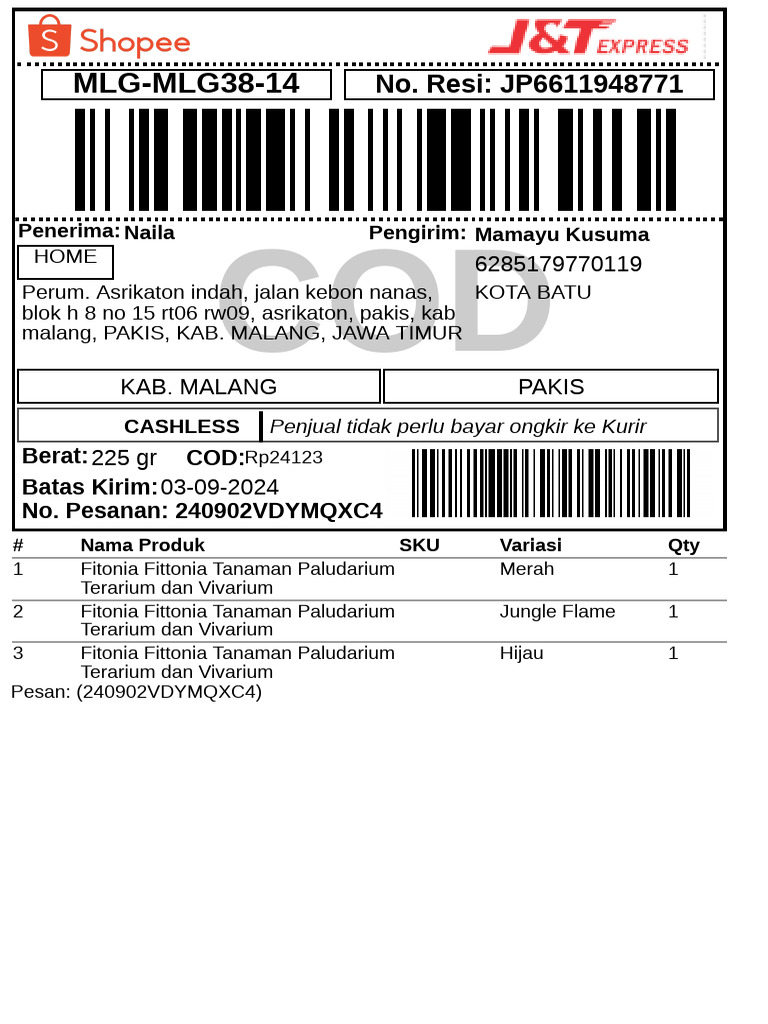 Label Pengiriman-20 | PDF