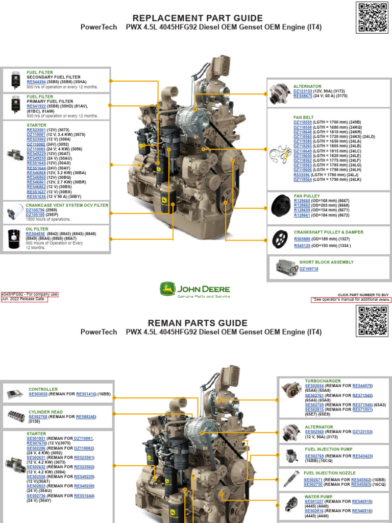 PowerTech™ 4.5L Diesel Parts Guide | PDF | Internal Combustion Engine ...