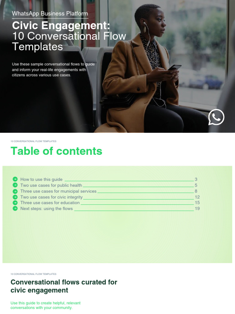 Templates - Civic Engagement - Conversational Flows | PDF | Business