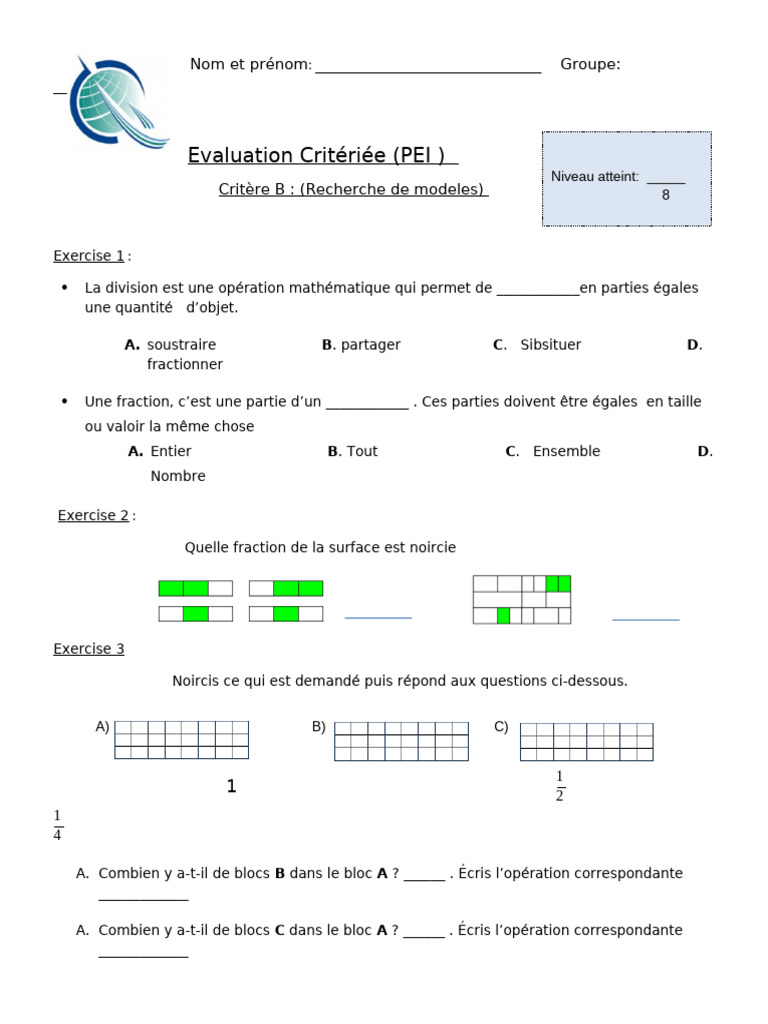 Exercices de division pour le primaire | PDF | Division | Mathématiques