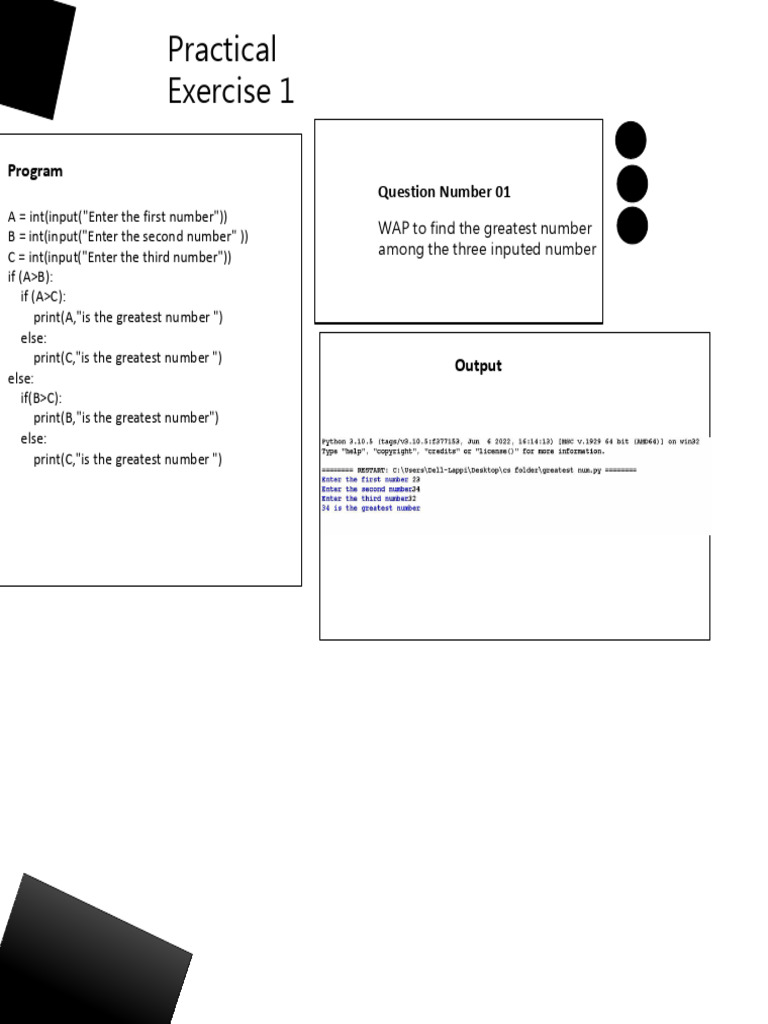 Simplified Computer Science Practical Template 1 | PDF | Computer ...