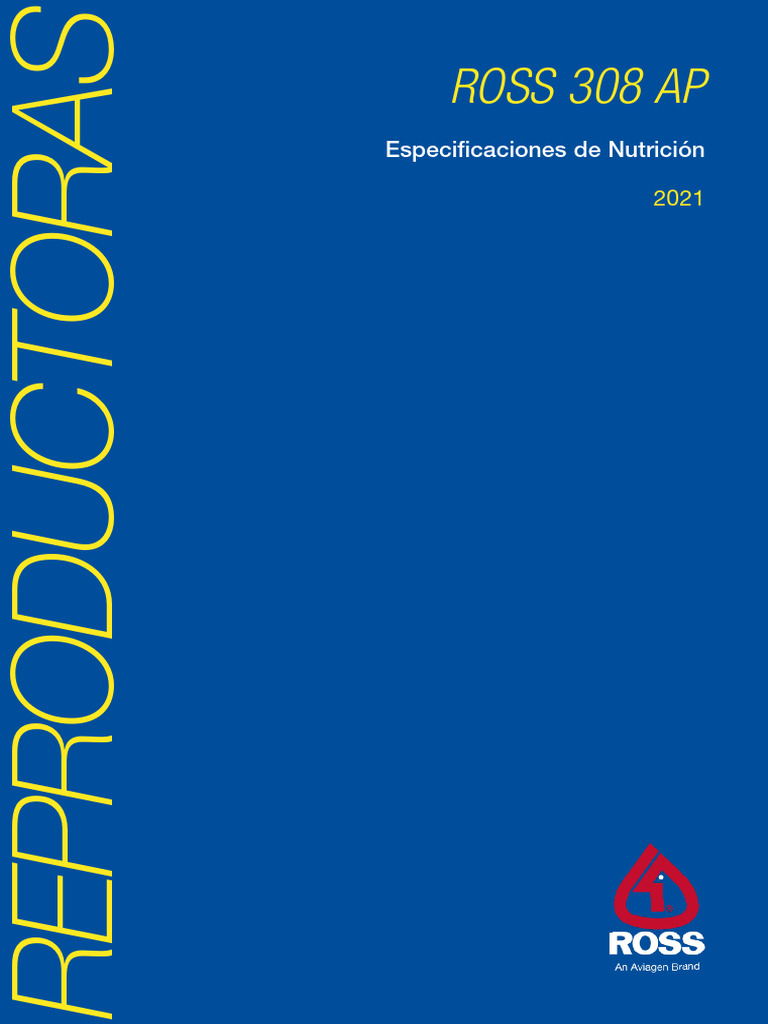 1-Especificaciones de Nutrición - Ross 308 AP - Reproductoras | PDF ...