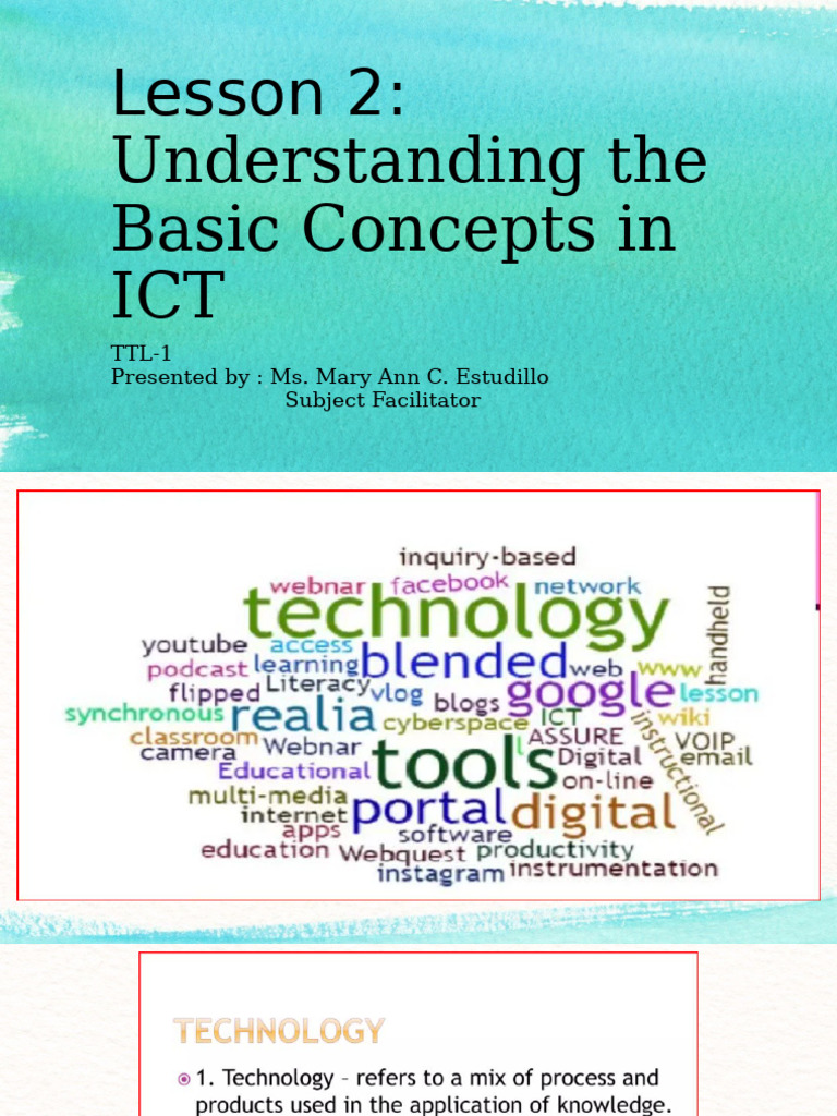Lesson 2 Understanding The Basic Concepts in ICT | PDF | Computers
