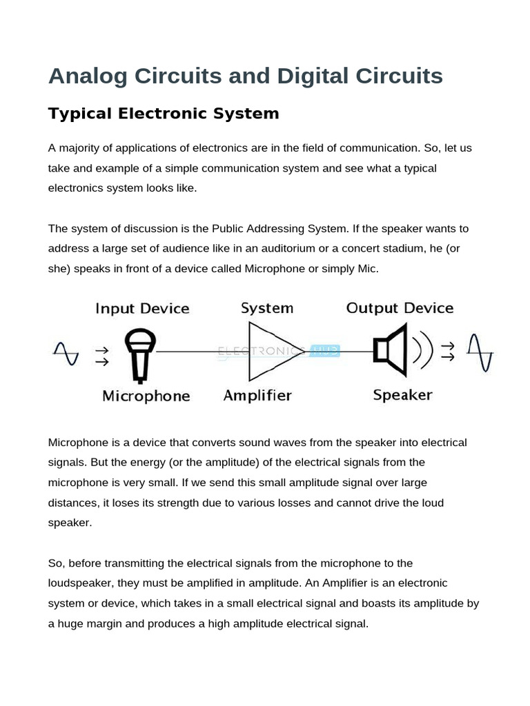 Analog Circuits and Digital Circuits | PDF | Logic Gate | Electronic ...