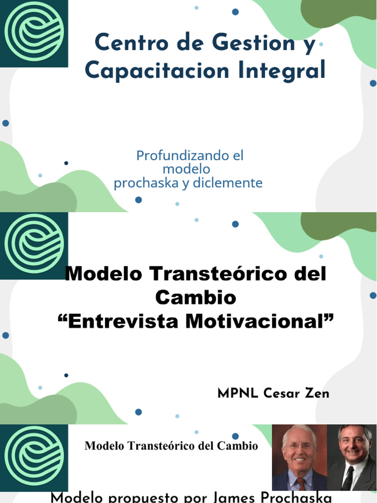 Profundizando El Modelo Prochaska y Entrevista Motivacional | PDF ...