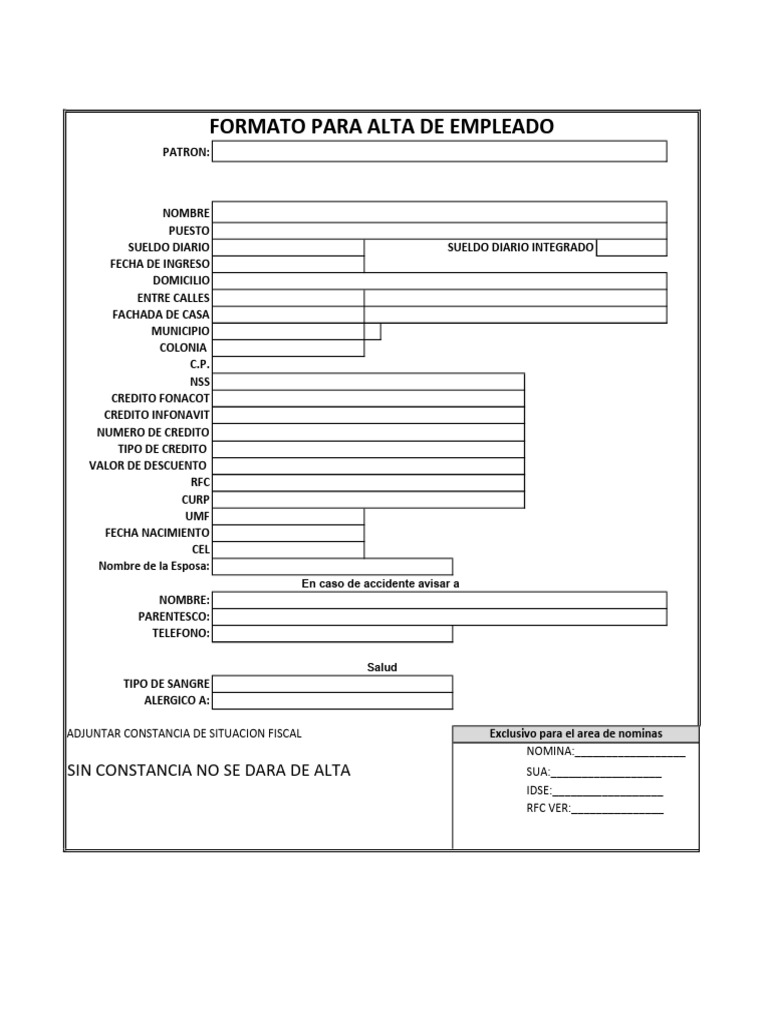 Formato Alta Empleado | PDF