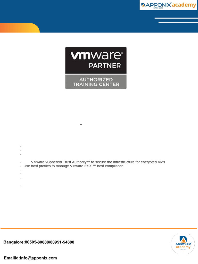 VMware Certification Training Course Content | PDF | Virtual Machine ...