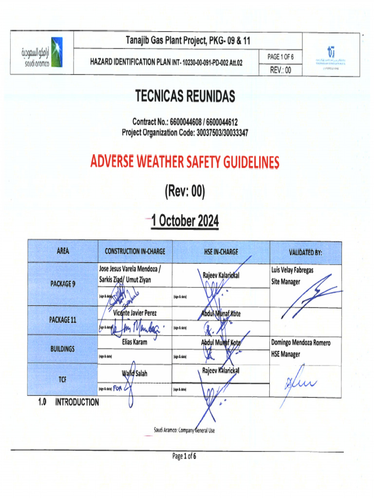 Adverse Weather Safety Guidelines | PDF