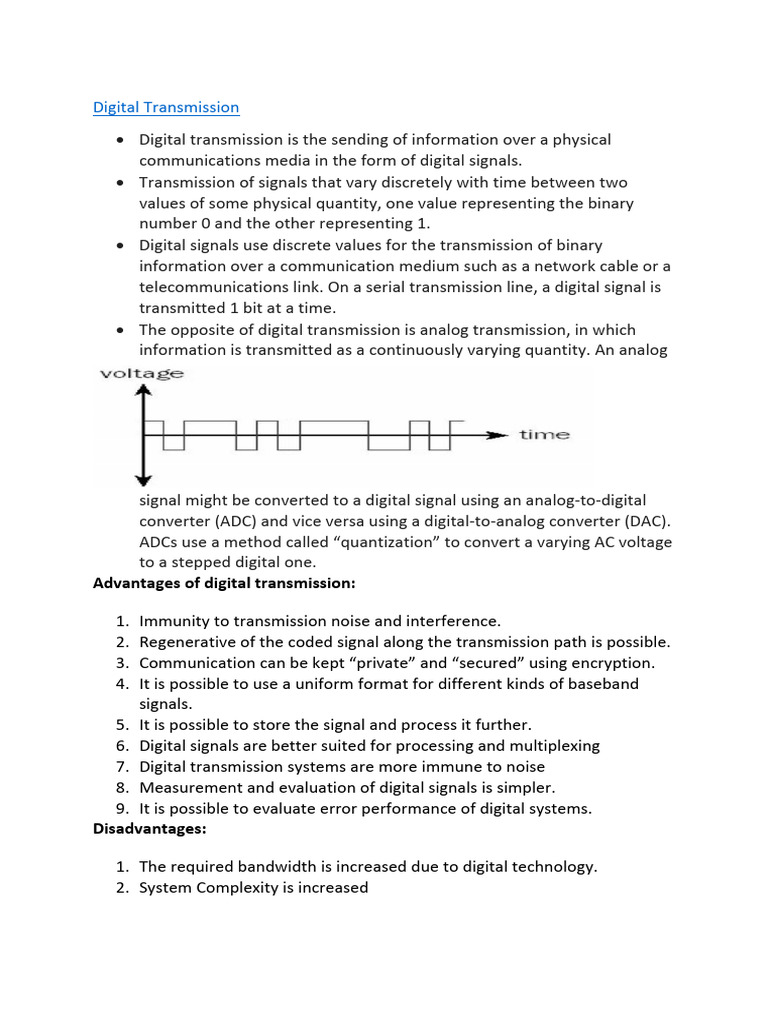 Digital Transmissions | PDF | Business | Computers
