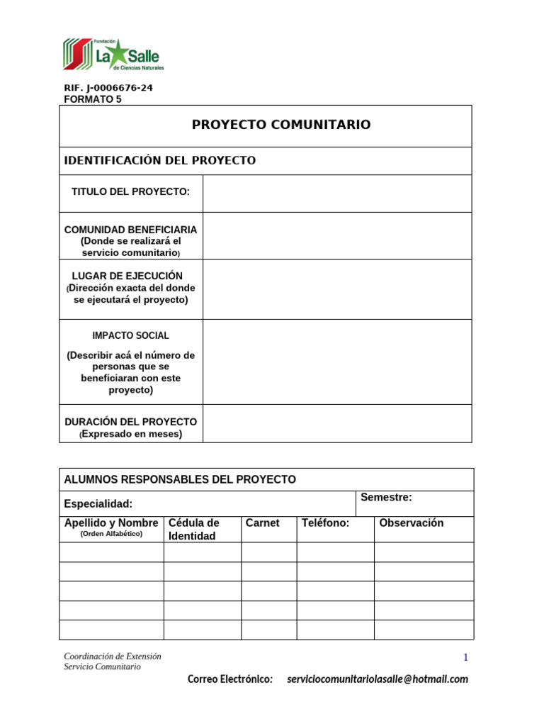 Formato 5 - Informe Del Proyecto | PDF