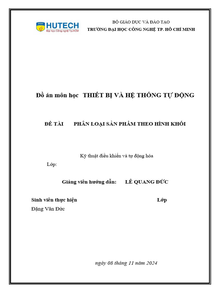 Do An TBV THTD | PDF