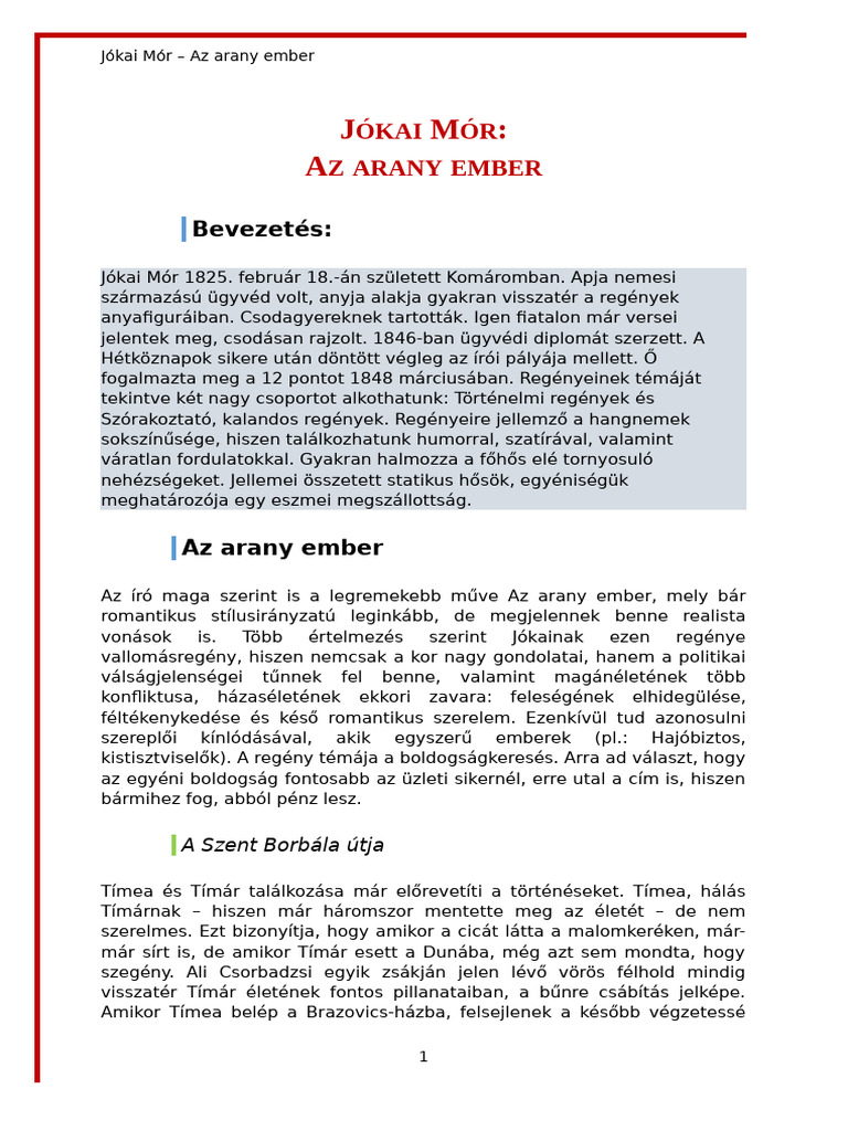 Az arany ember | PDF