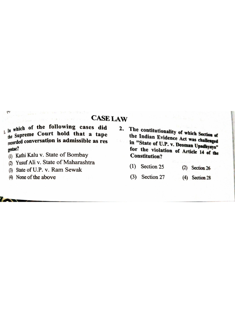 Evidence Case Laws | PDF