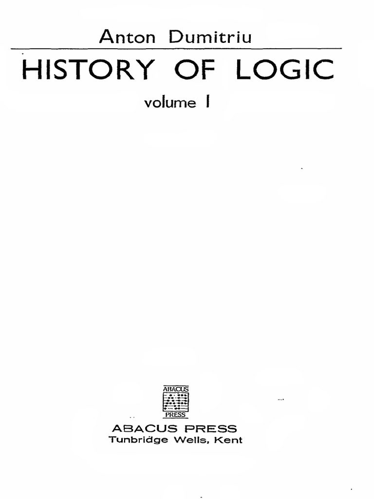 History of Logic: Volume I Overview | PDF | Logic
