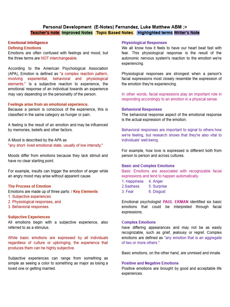 Perdev Q2 | PDF | Emotions | Attachment Theory