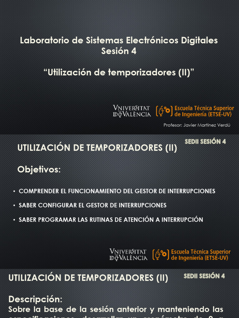 Diapositivas Sesion 4 SEDII | PDF | Microcontrolador | Ingenieria Eléctrica