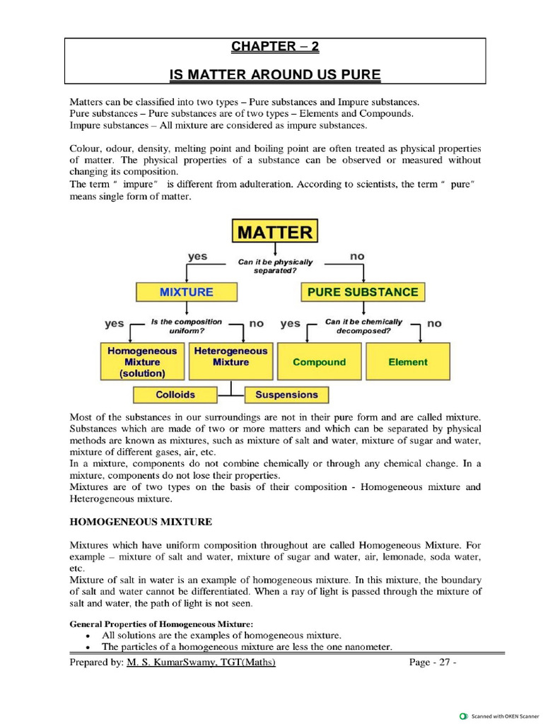 Chemistry Class Ix For 2017 181 | PDF