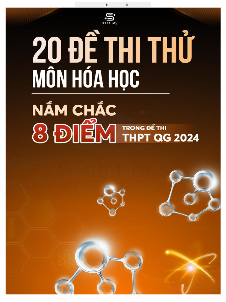 20 Đề Thi Thử Hóa Chinh Phục 8 Điểm Thi THPTQG 2024 | PDF
