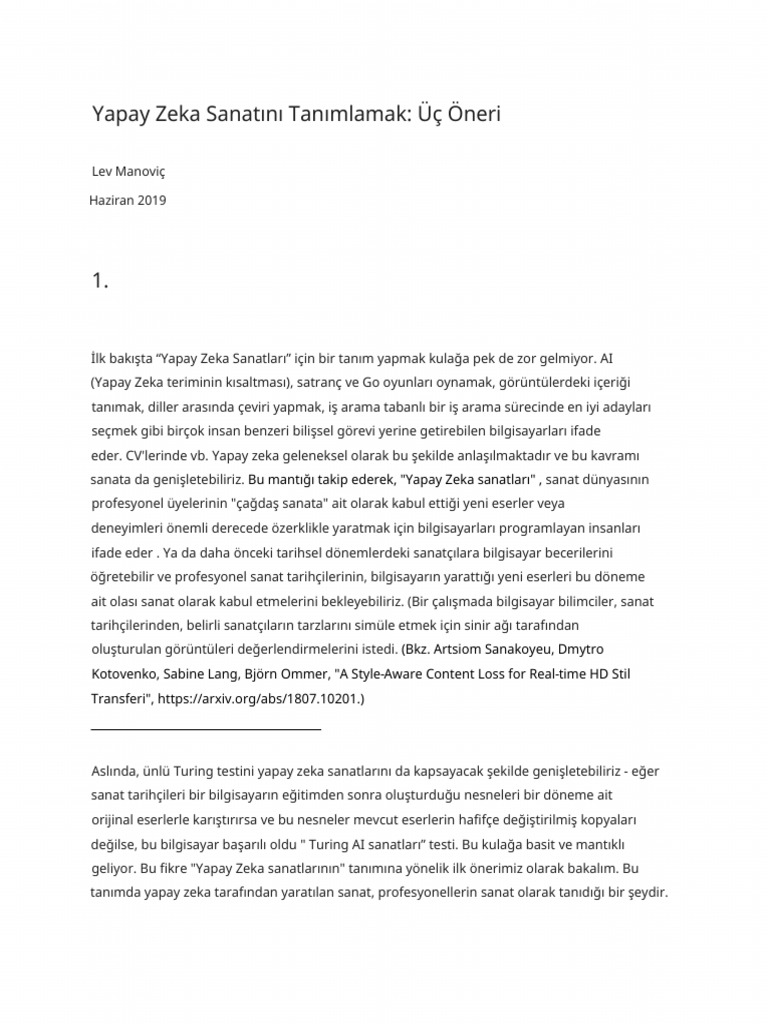 Manovich - Defining-Ai-Arts.2019-1 TR | PDF