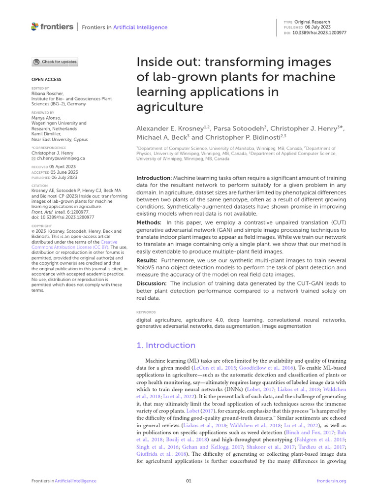 Inside Out Transforming Images of Lab-Grown Plants | PDF | Deep ...