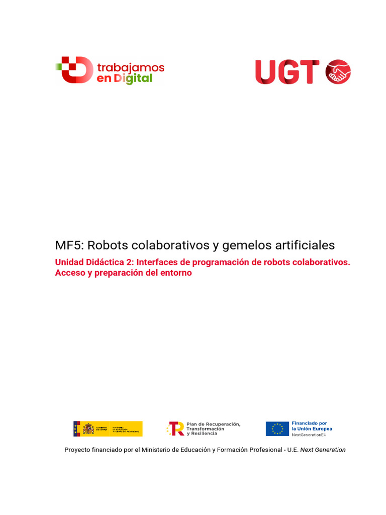 Programación de Robots Colaborativos | PDF | Robot | Robótica