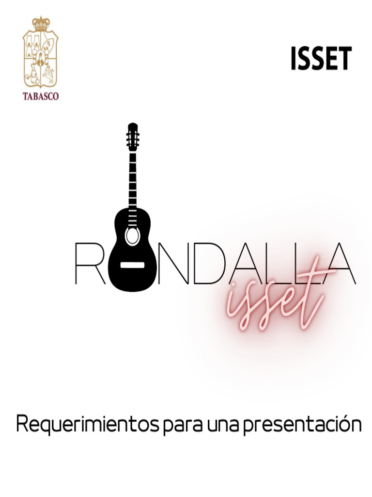 Requisitos para Presentaciones de Rondalla ISSET | PDF
