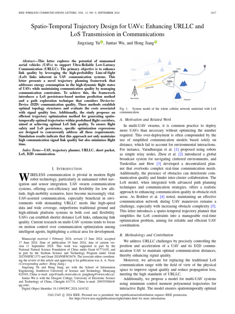 Spatio Temporal Trajectory Design For Uavs Enhancing Urllc And Los