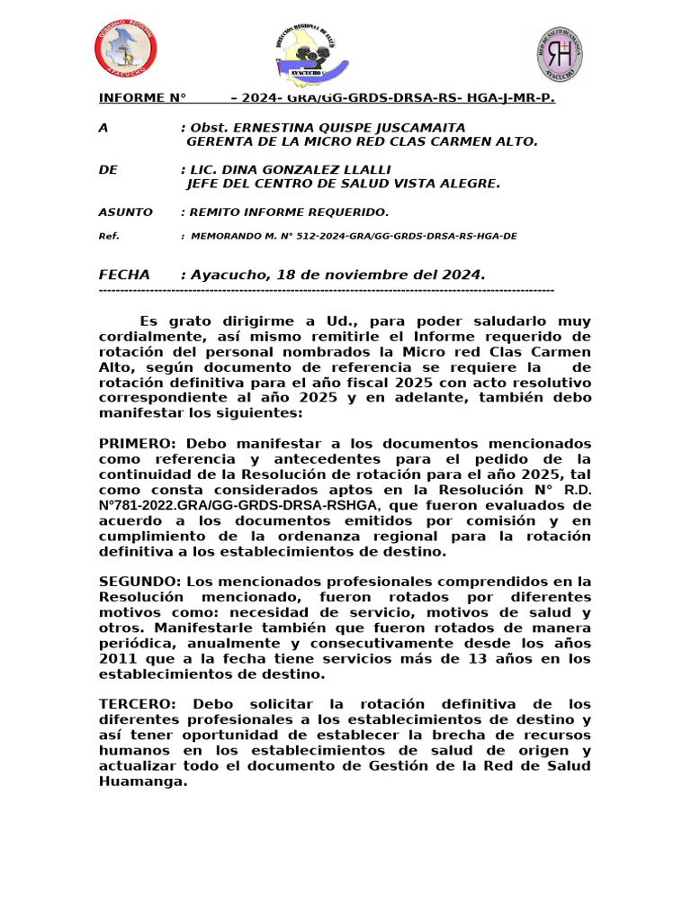 Informe Putacca Nora | PDF