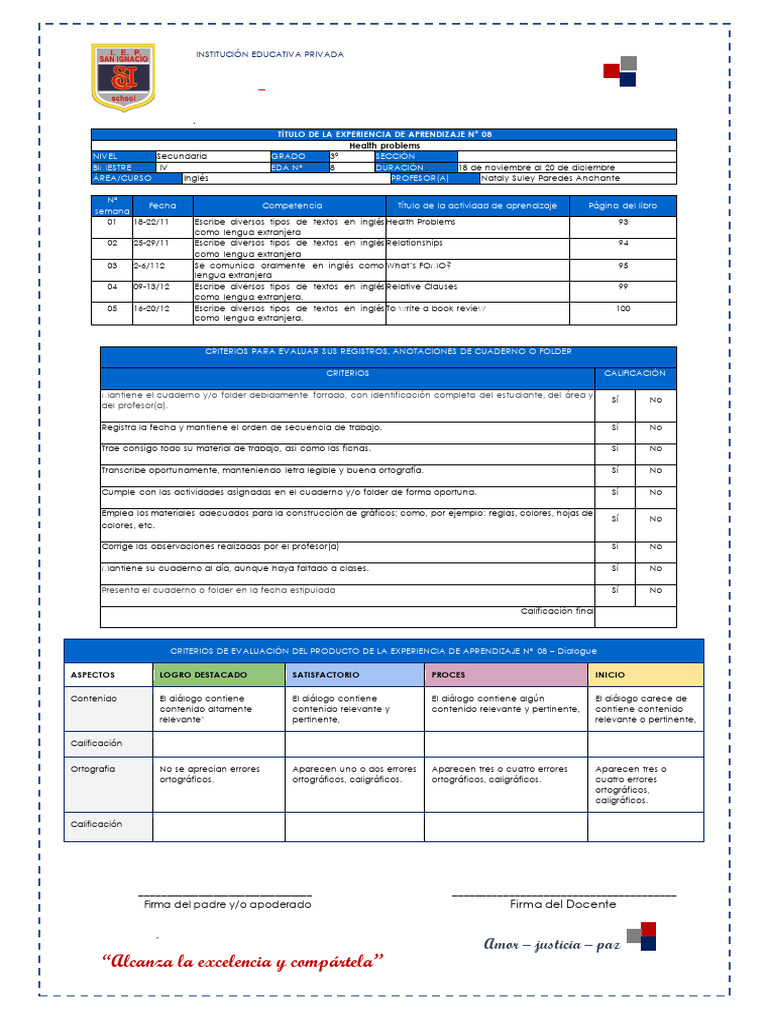 Temario Eda 08 3rd Sec Inglés Iep Sis 2024 | PDF | Comunicación humana
