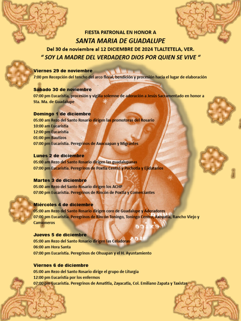 Fiesta Patronal 2024 | PDF | eucaristía | Liturgia Catolica