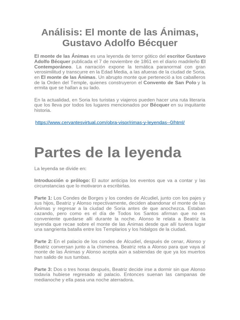 Análisis Monte de Las Ánimas | PDF | Ficción general