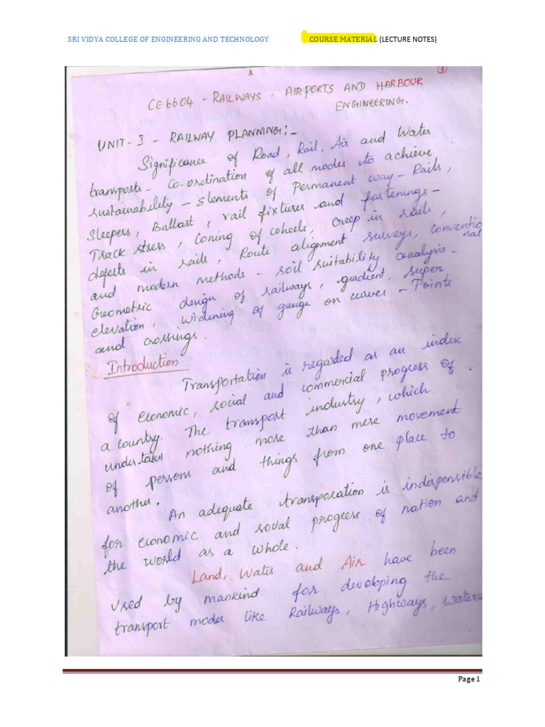 Railway Notes 2 | PDF