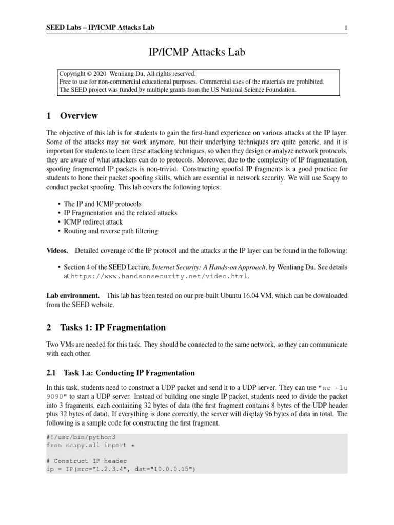 IP Attacks | PDF | Internet Protocols | Ip Address