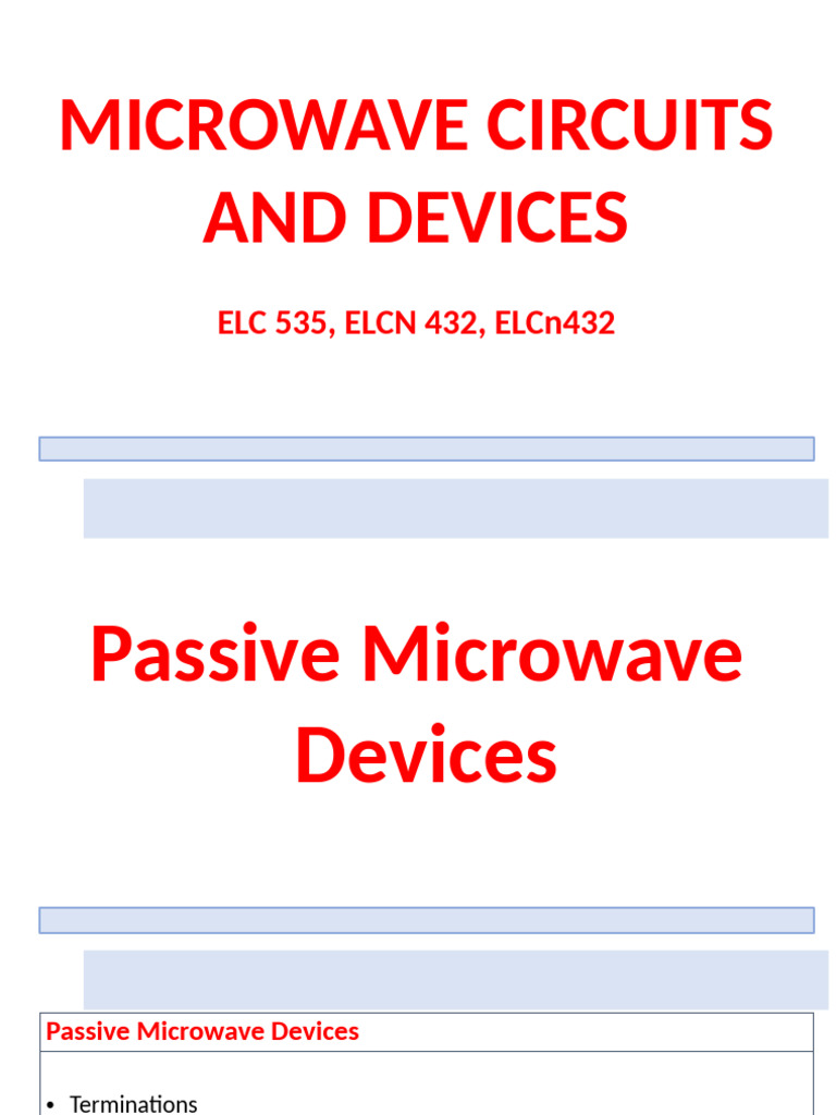 Microwave Engineering Lec 3 21 | PDF