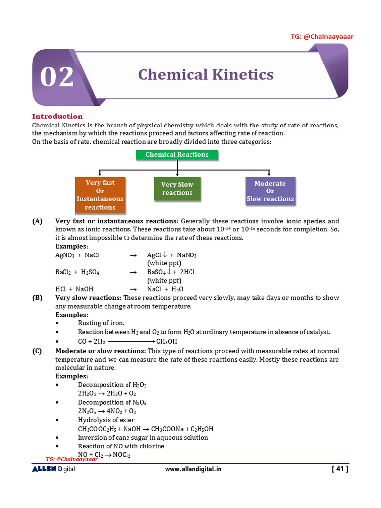 Chemical Kinetics | PDF | Reaction Rate | Activation Energy