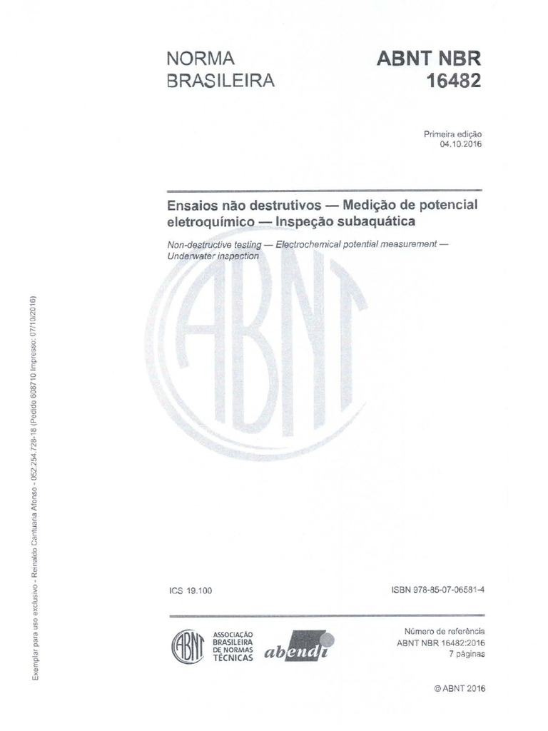 Abnt NBR 16482 - 2016 | PDF