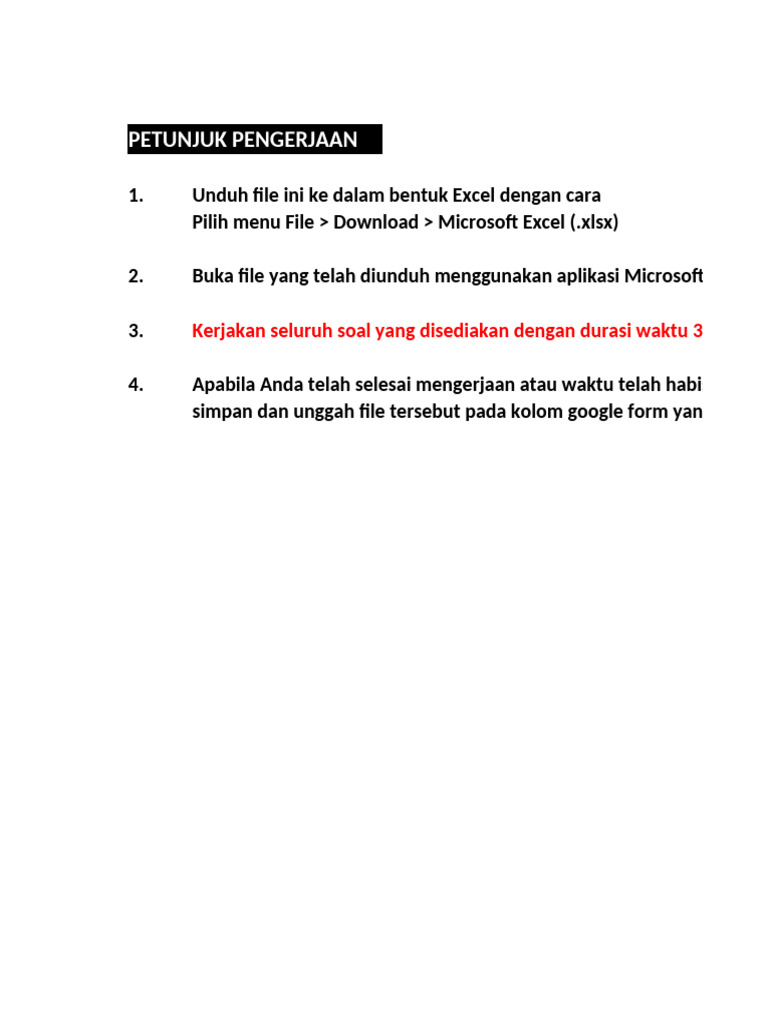 Panduan Tes Pivot dan Excel | PDF