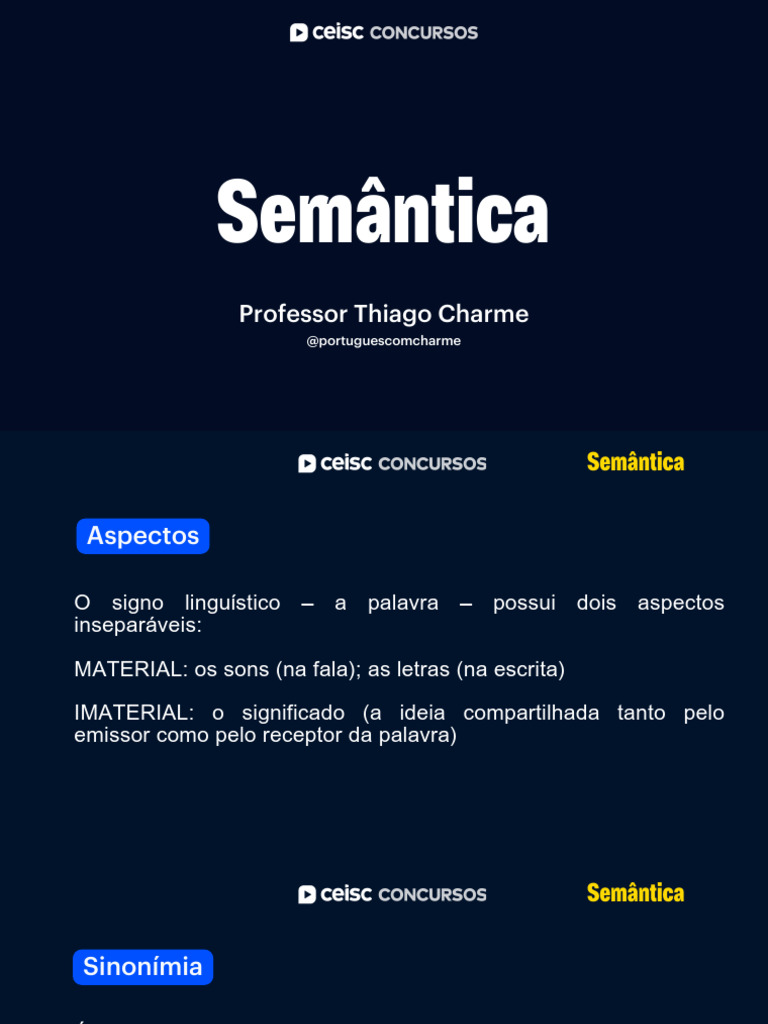 Significados e Recursos Semânticos | PDF | Palavra | Escrita