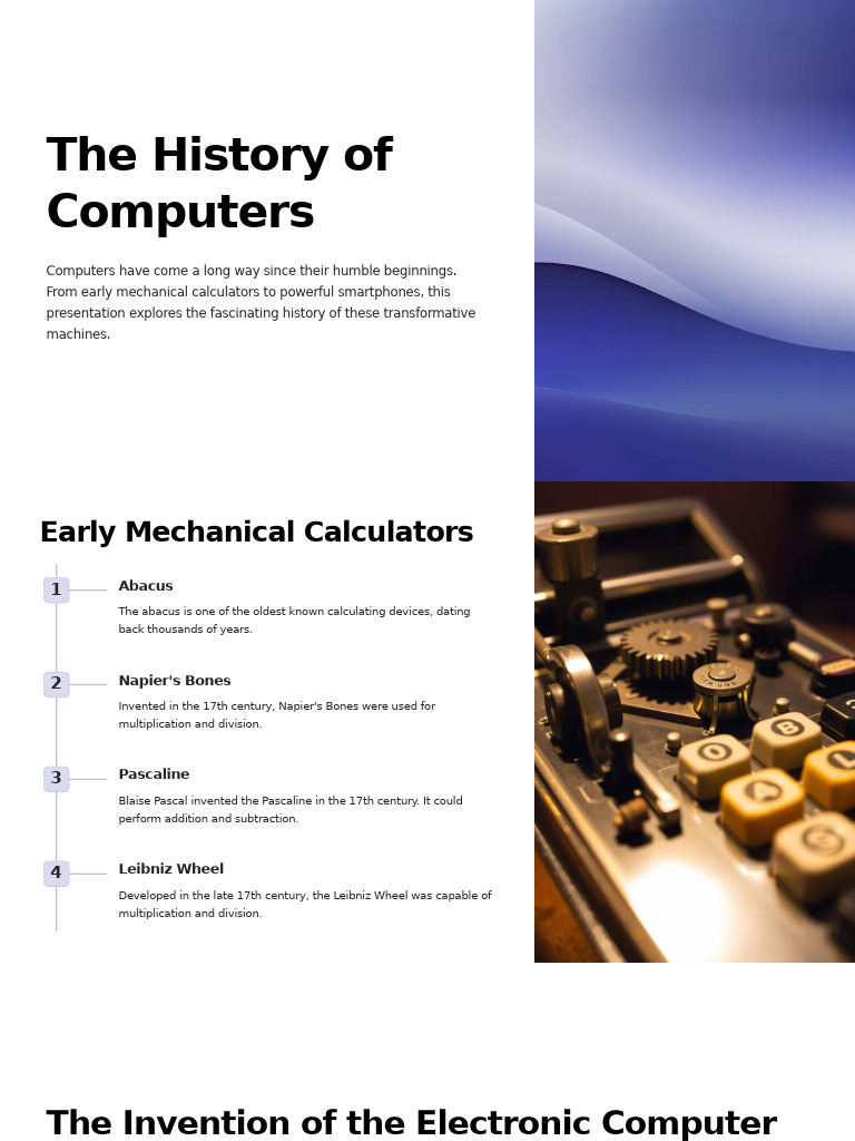 The History of Computers | PDF | Computer Hardware | Computer Architecture
